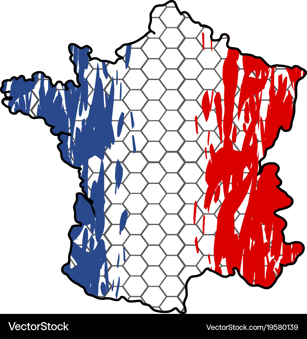 Map of france Royalty Free Vector Image - VectorStock