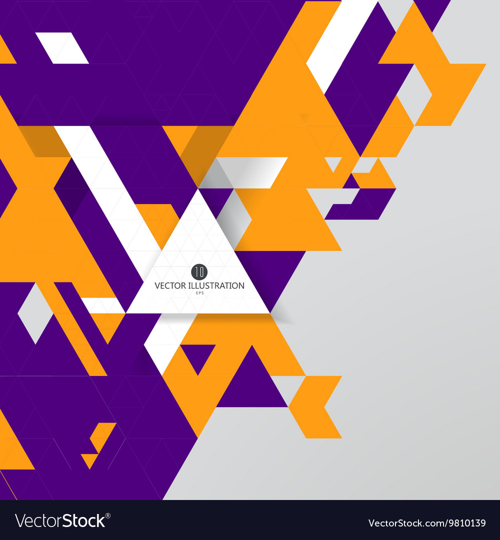 Triangular composition of abstract graphics Vector Image