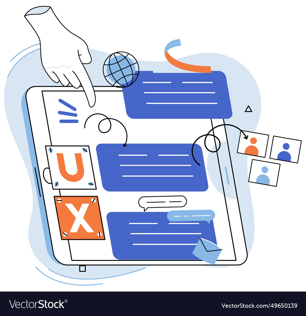 Ux design metaphor user interface gateway Vector Image Ux design metaphor user interface gateway Vector Image