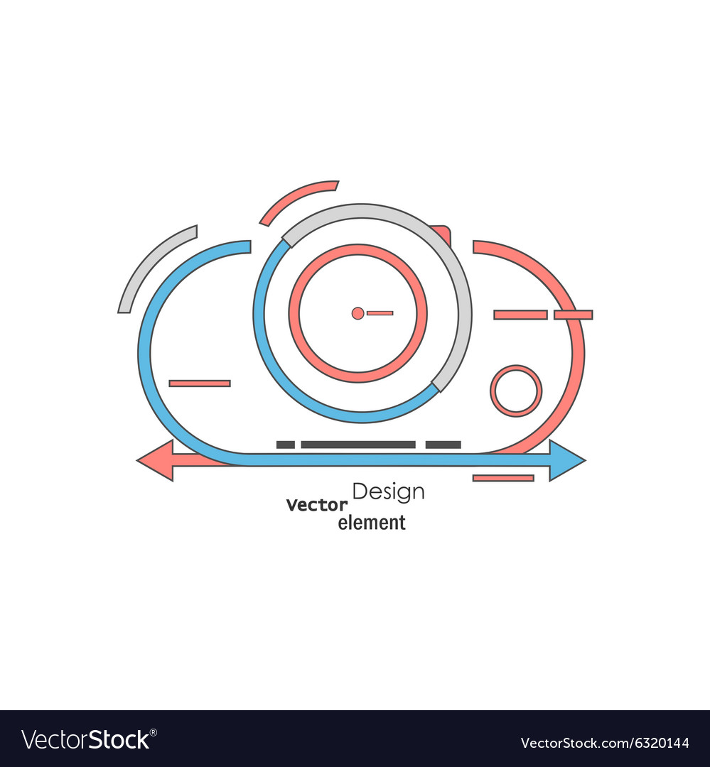 Abstract shape rounded lines Royalty Free Vector Image