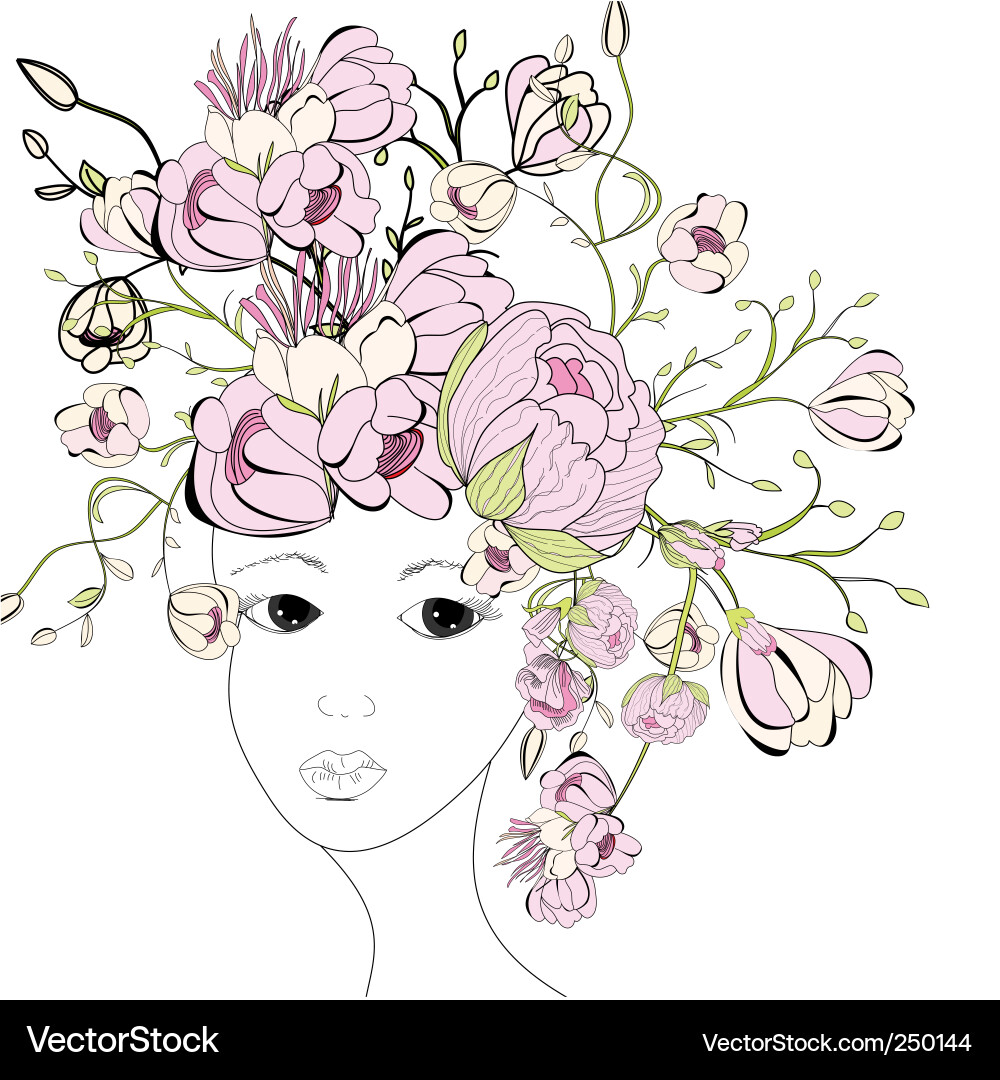 Beautiful girl Royalty Free Vector Image - VectorStock