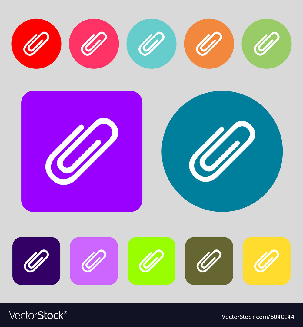 Paper Clip Sign Icon Clip Symbol 12 Colored Vector Image paper-clip-sign-icon-clip-symbol-12-colored-vector-image