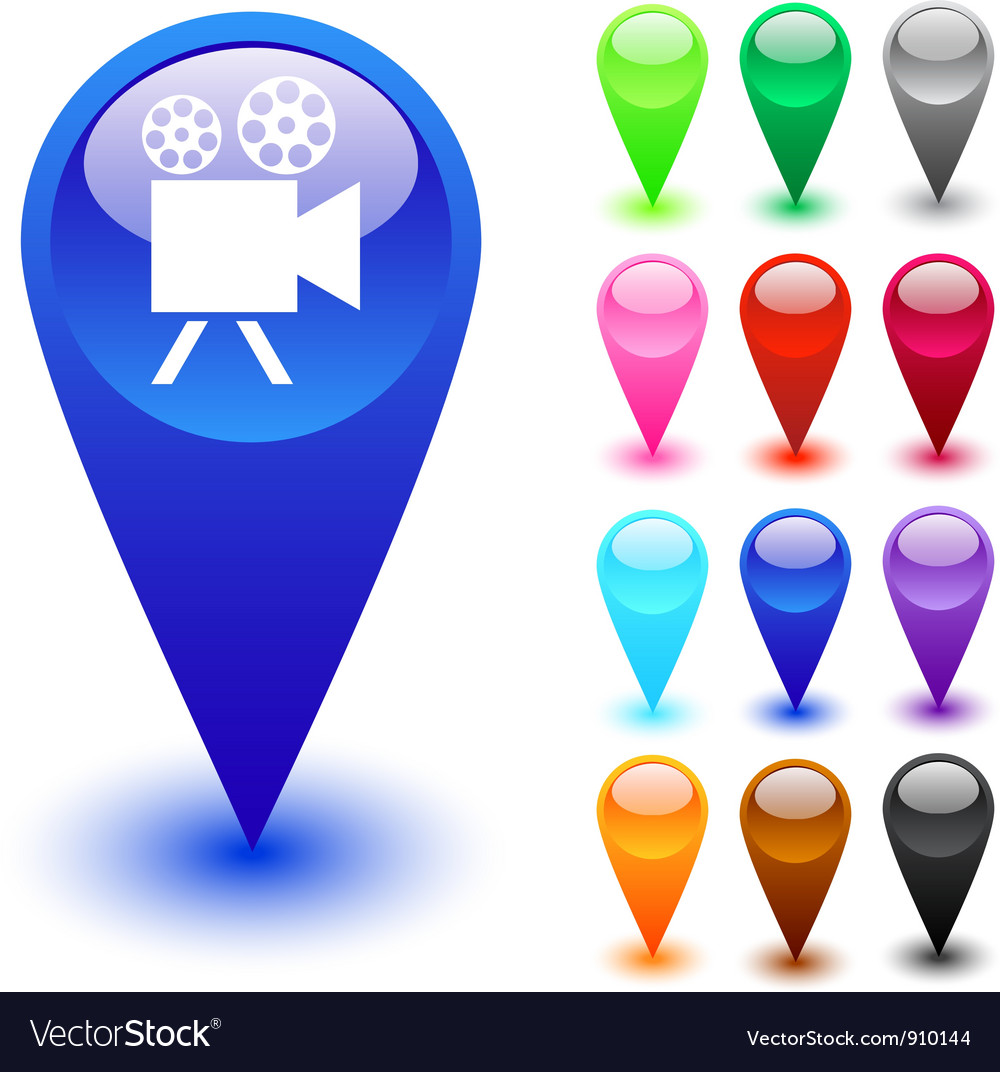 Video camera button Royalty Free Vector Image - VectorStock