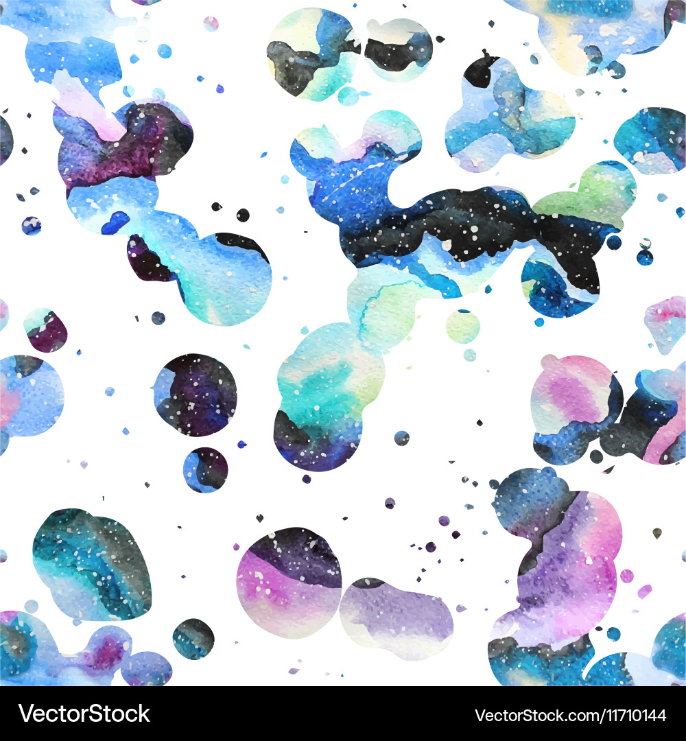 Watercolor galaxy background Royalty Free Vector Image