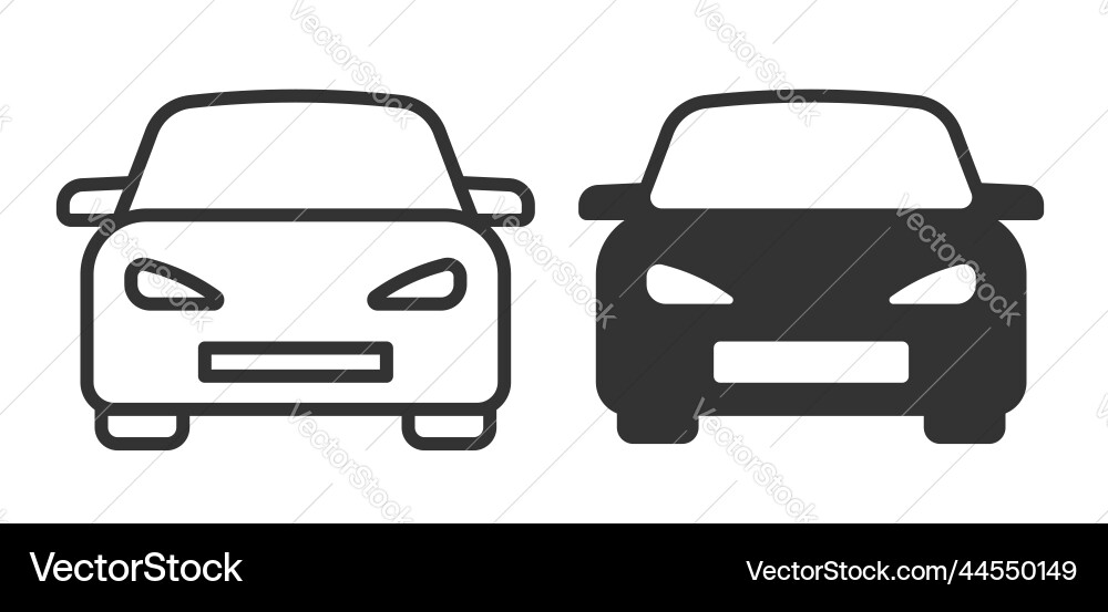 Simple Car Vector Front