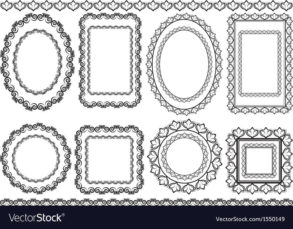 Frames borders Royalty Free Vector Image - VectorStock