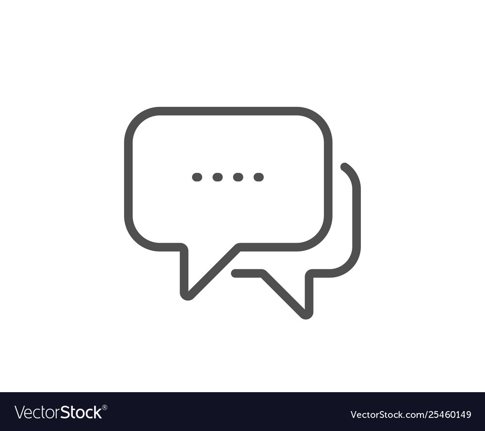 Message line icon chat comment sign speech Vector Image
