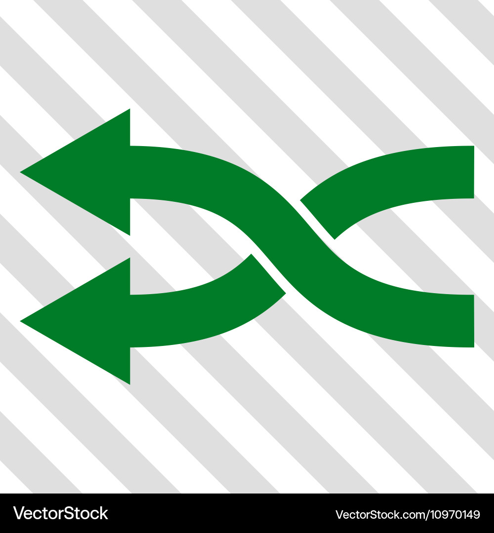 Shuffle Arrows Left Icon Royalty Free Vector Image