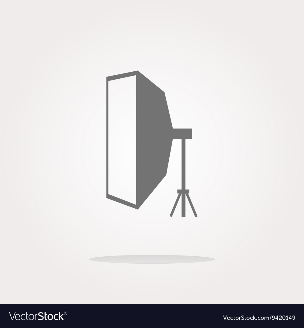 Softbox icon flat Royalty Free Vector Image - VectorStock
