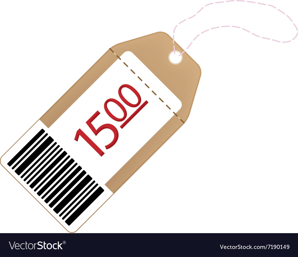 With A Price Tag Royalty Free Vector Image VectorStock