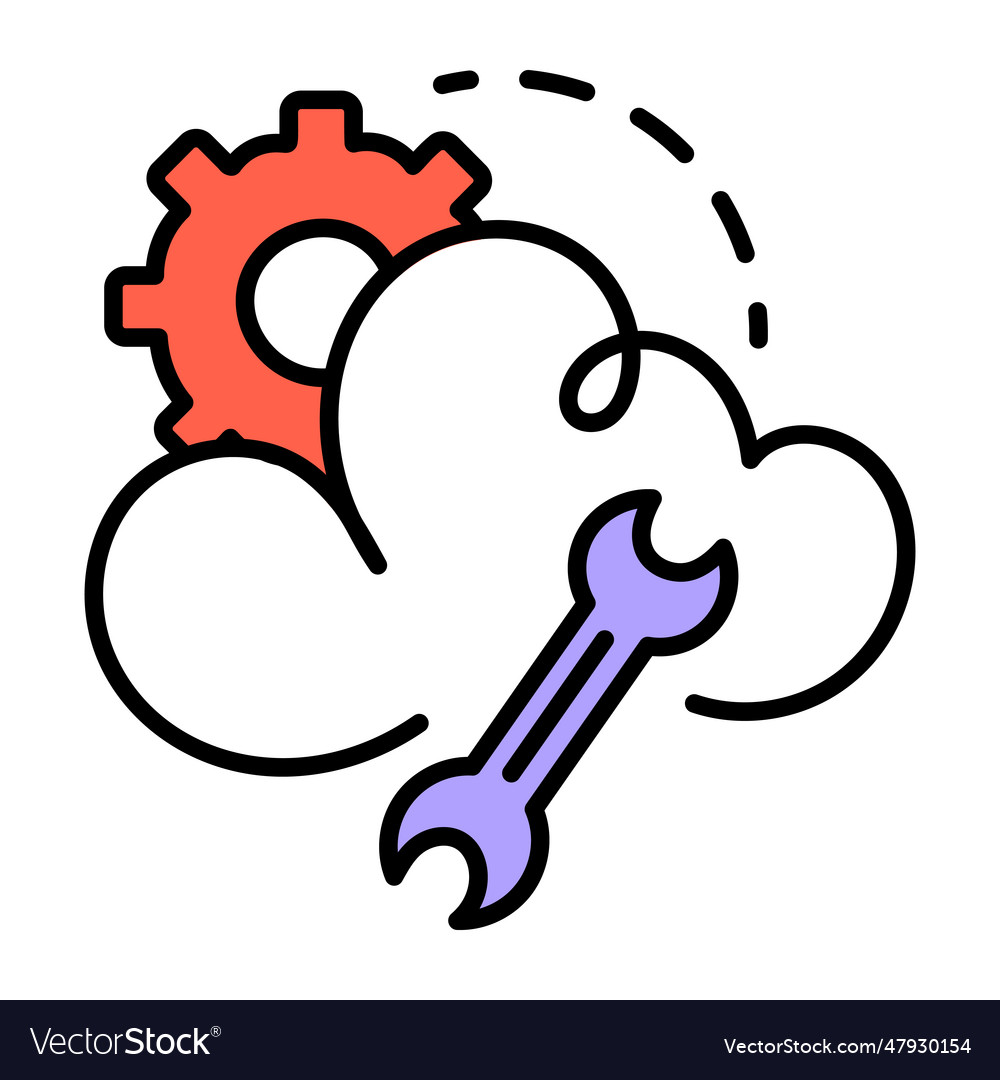 Cloud setting Royalty Free Vector Image - VectorStock