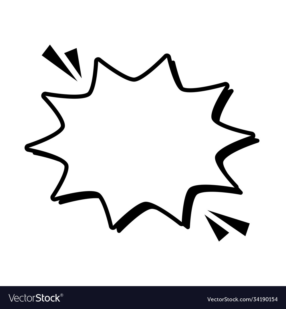 Explosion comic talk bubble pop art style Vector Image