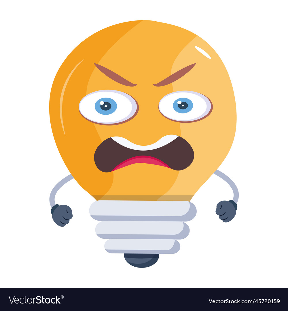 Angry light Royalty Free Vector Image - VectorStock