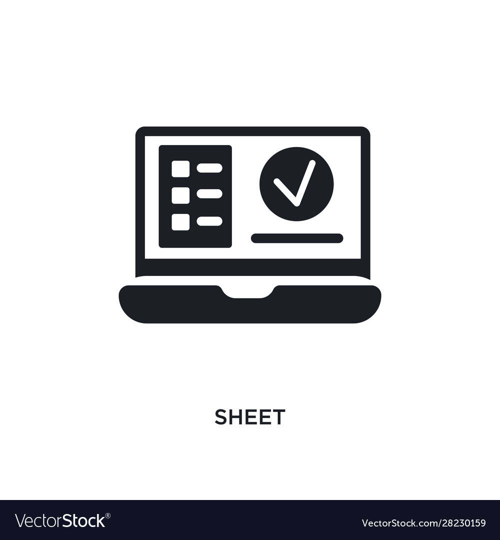 Sheet isolated icon simple element from Royalty Free Vector