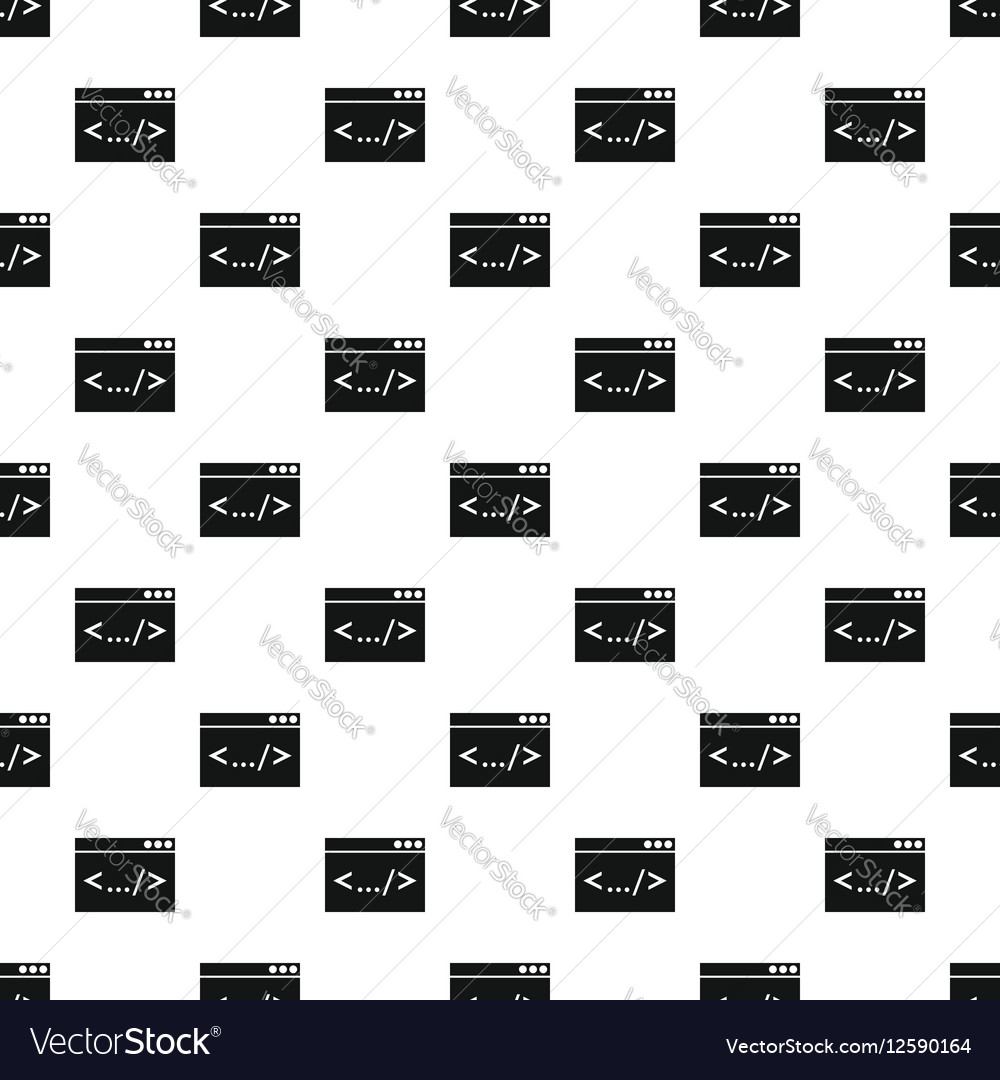 Code window pattern simple style Royalty Free Vector Image