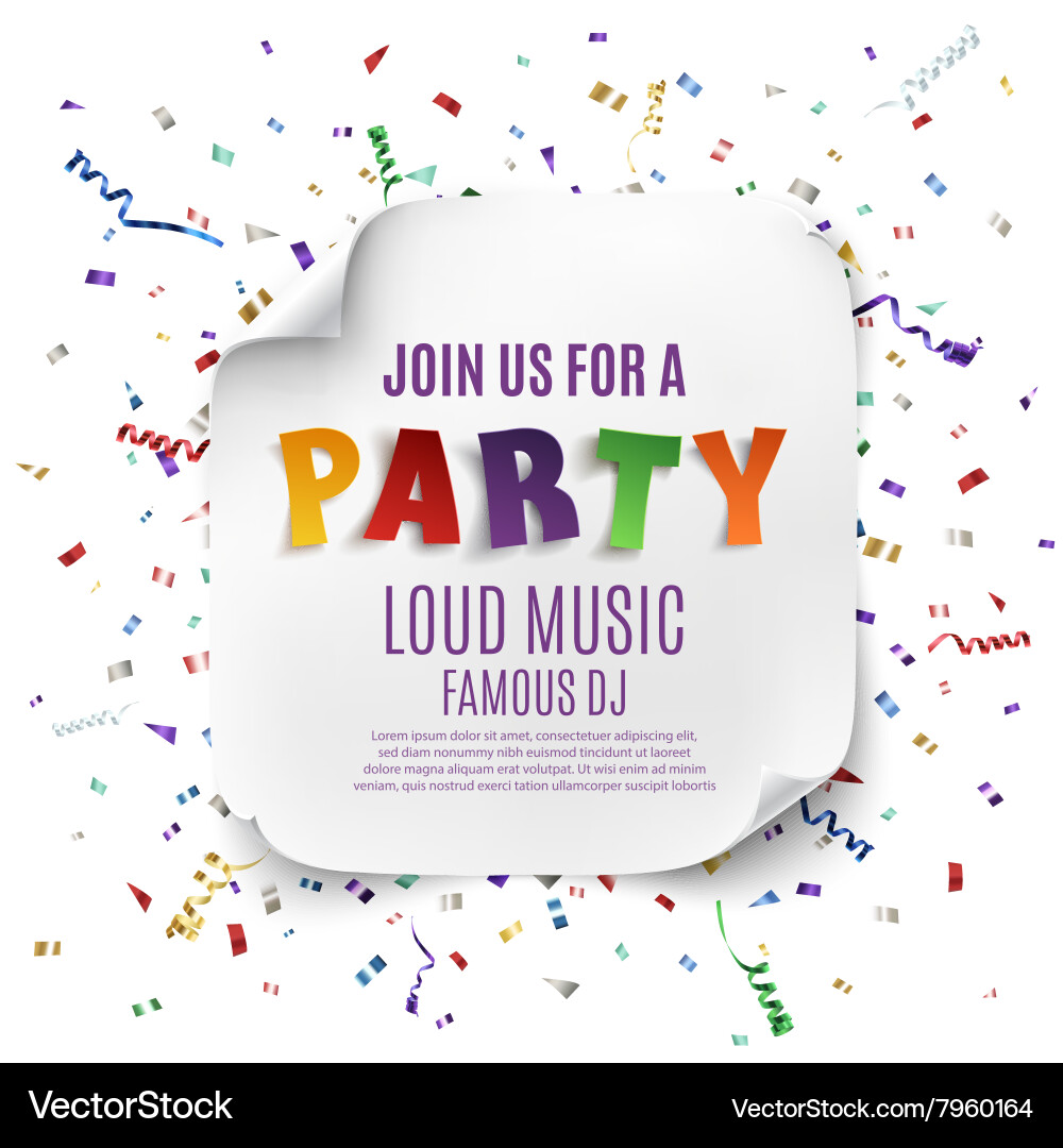 Party poster or background template Royalty Free Vector