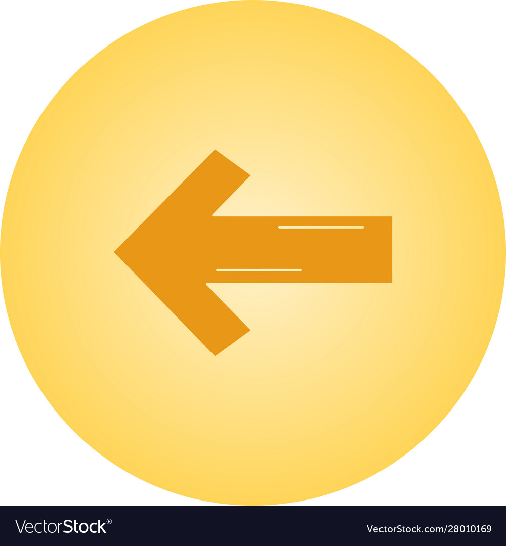 Beautiful left arrow glyph icon Royalty Free Vector Image Beautiful left arrow glyph icon Royalty Free Vector Image