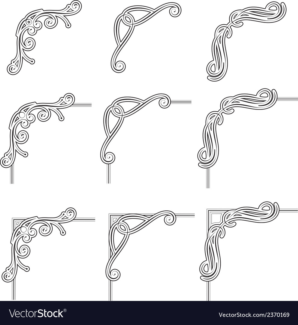 Corners Royalty Free Vector Image - VectorStock