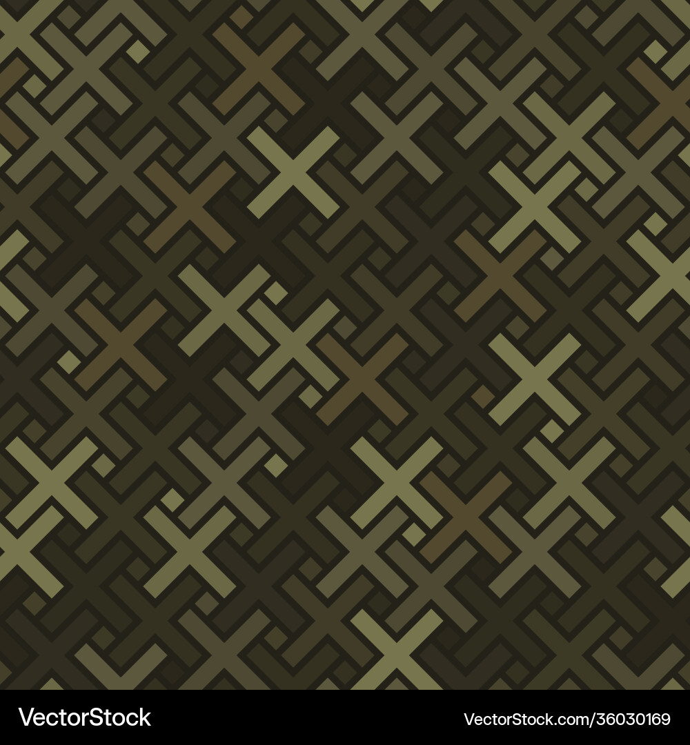 Cross pavement ornament seamless pattern Vector Image