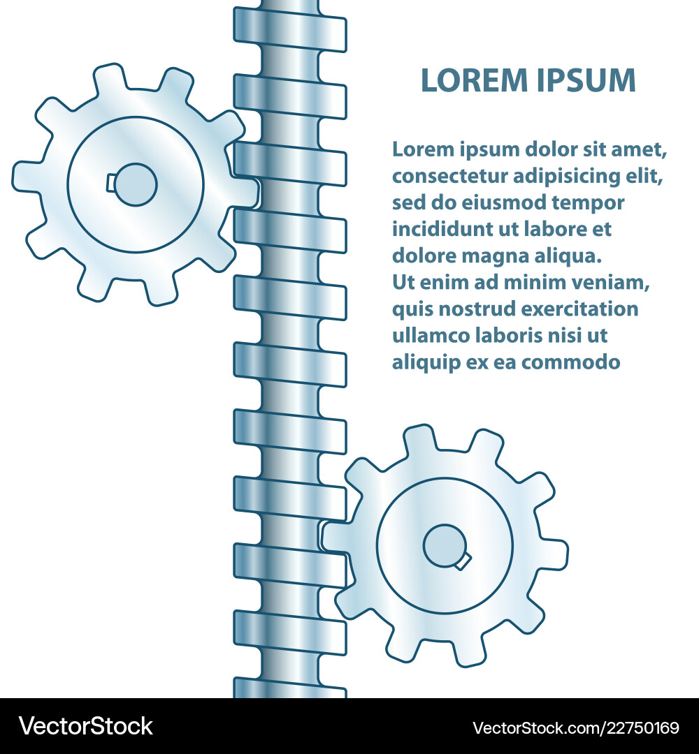 Screw gear transmission Royalty Free Vector Image
