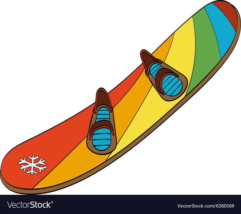 Snowboard hand drawn Royalty Free Vector Image
