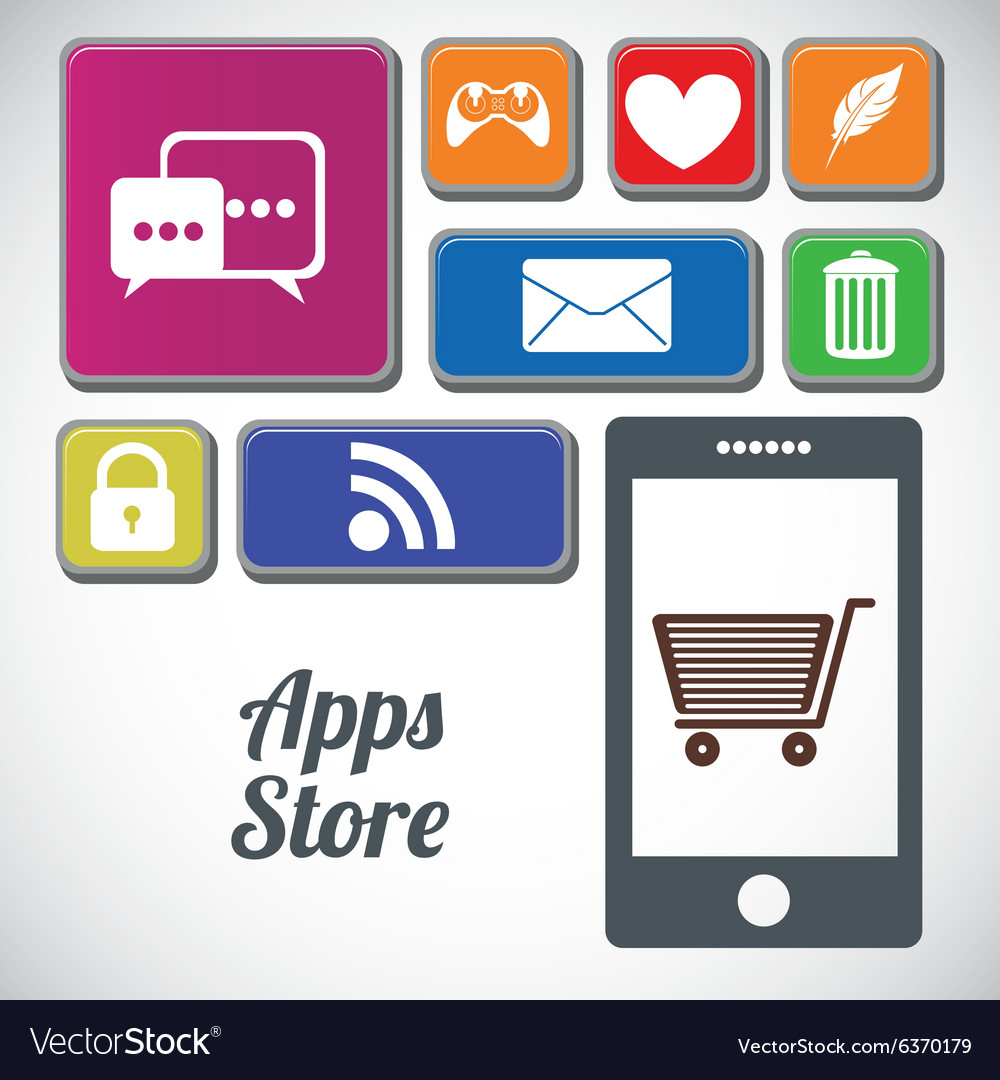 Apps store Royalty Free Vector Image - VectorStock