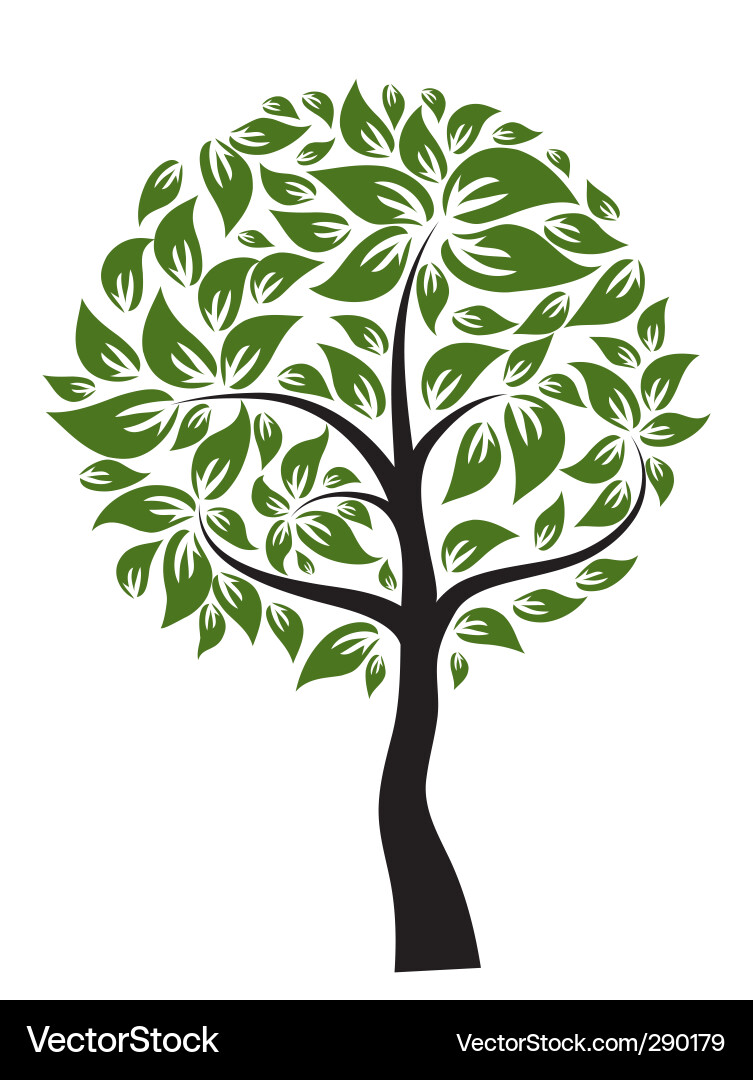 Decorative tree Royalty Free Vector Image - VectorStock