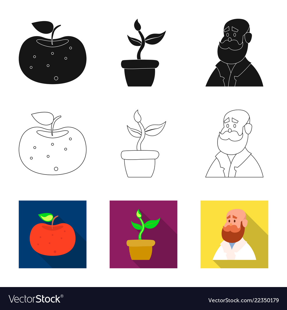 Design of and logo collection Royalty Free Vector Image