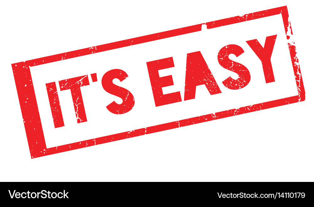 It s easy rubber stamp Royalty Free Vector Image