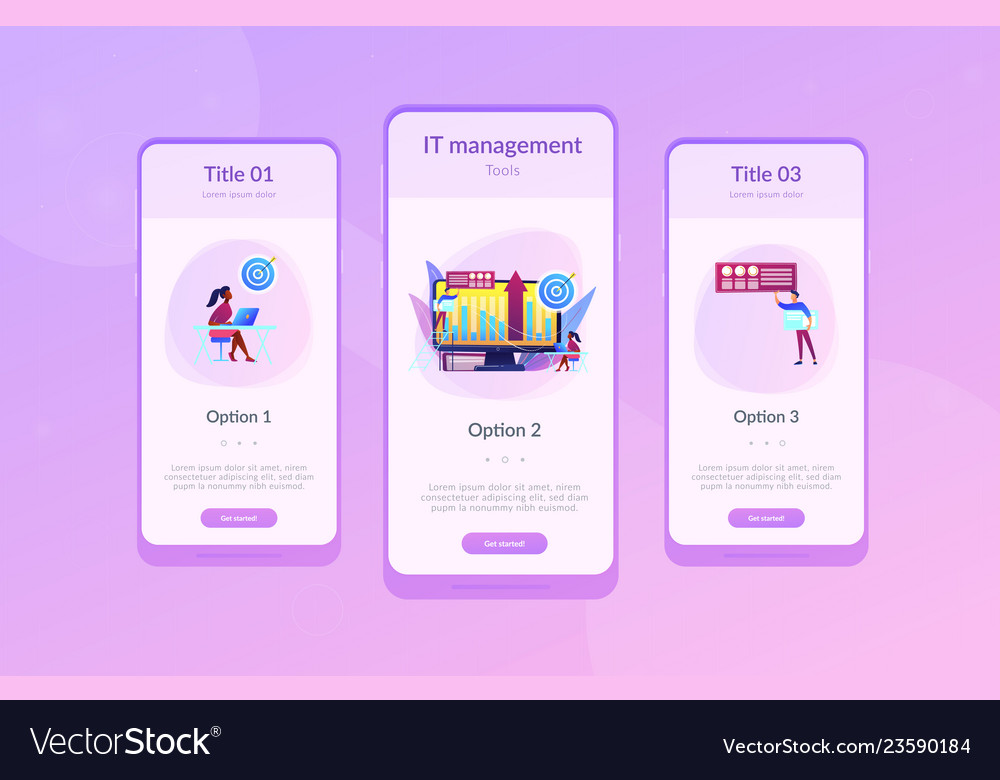 Business intelligence app interface template Vector Image
