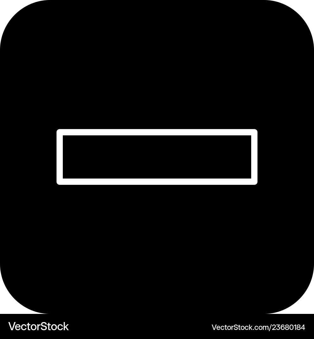 Minus icon Royalty Free Vector Image - VectorStock