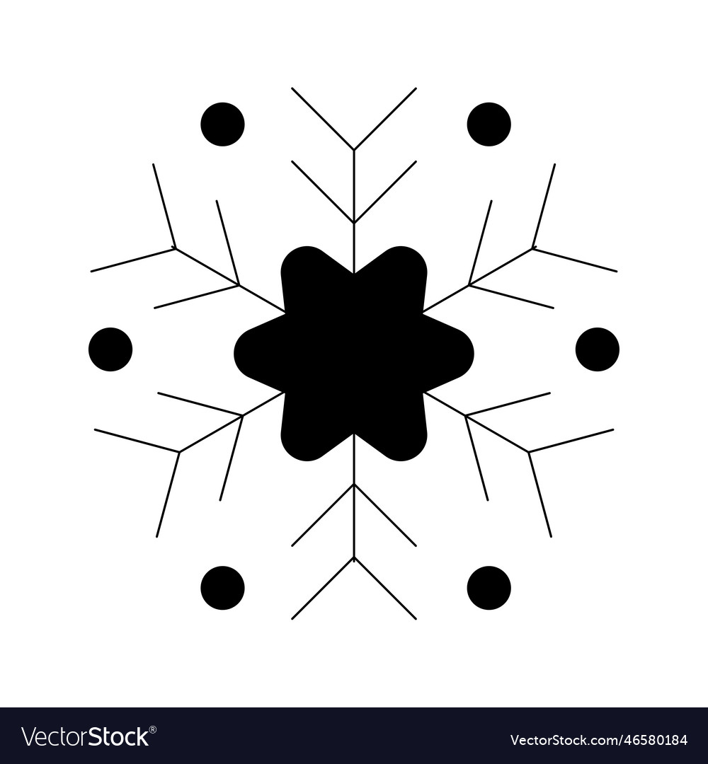 Snowflake solid icon style ep Royalty Free Vector Image