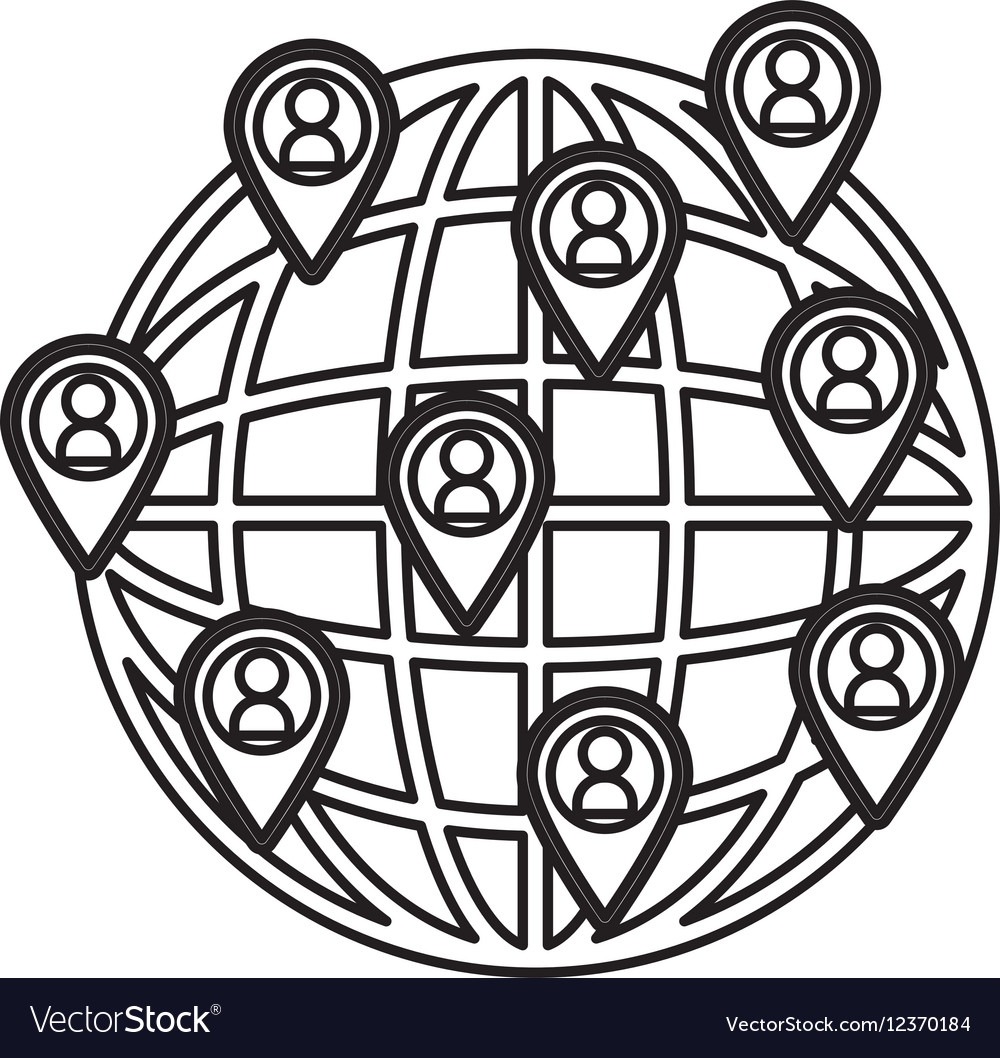 World networking connection Royalty Free Vector Image