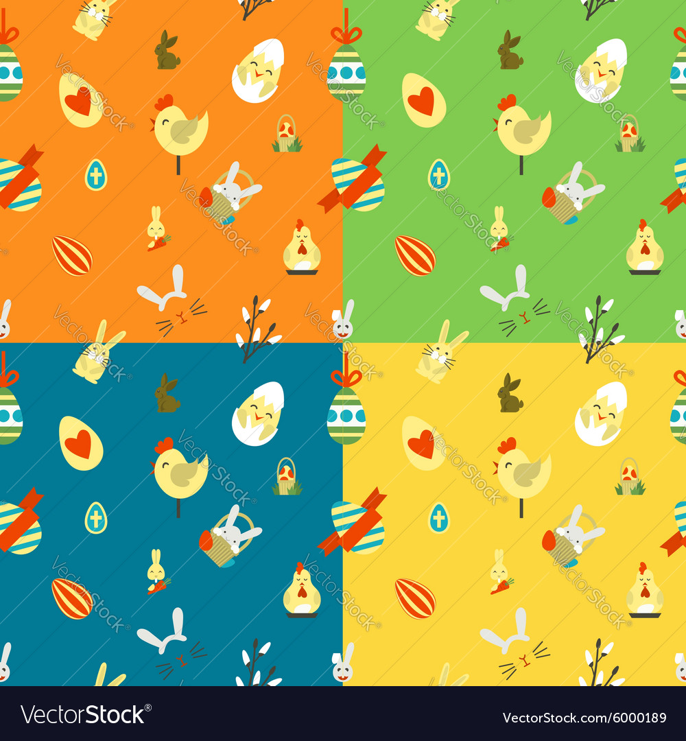 Easter seamless pattern Royalty Free Vector Image