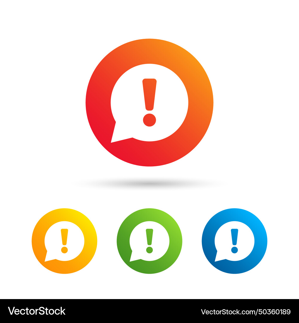 Exclamation mark sign icon and attention symbol Vector Image