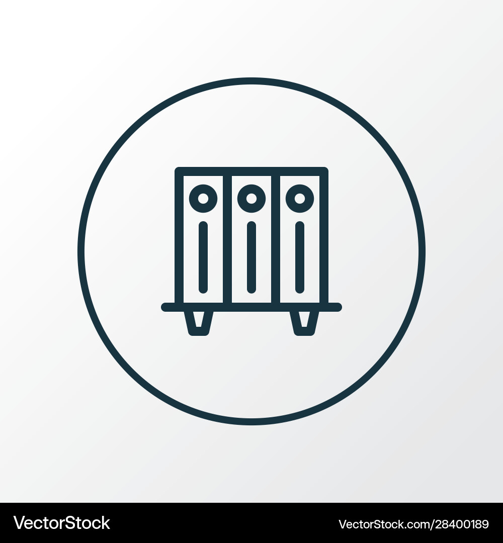 Folders on shelf icon line symbol premium quality Vector Image