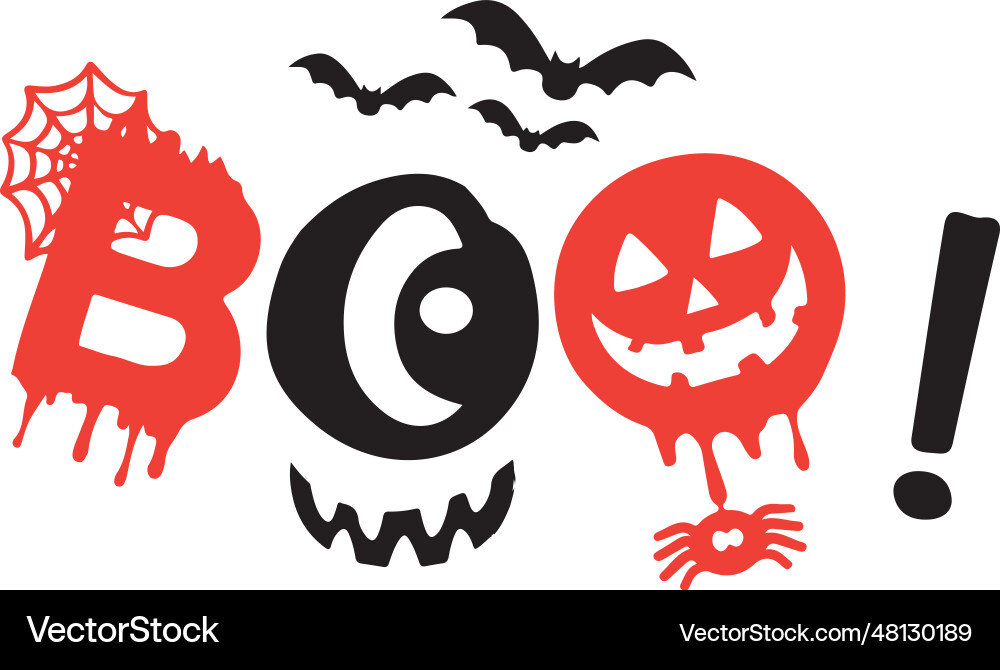 Halloween typography design Royalty Free Vector Image