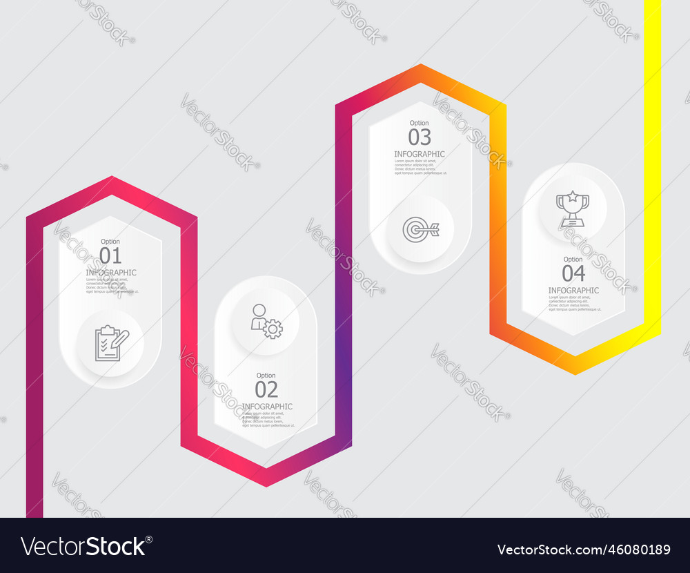 Horizontal timeline infographic element report Vector Image