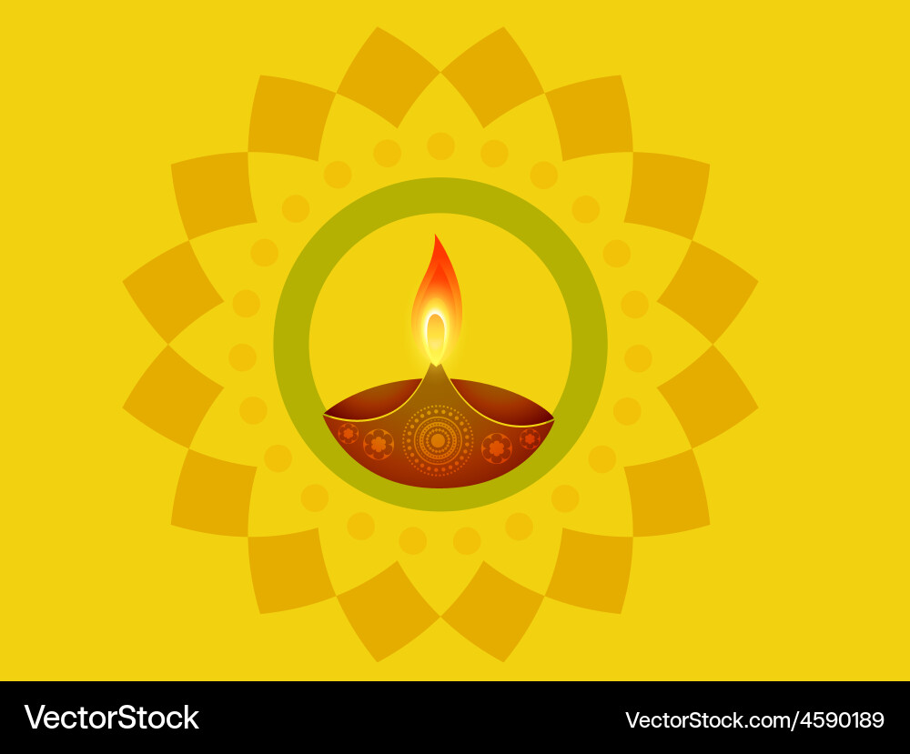 Indian diwali diya Royalty Free Vector Image - VectorStock