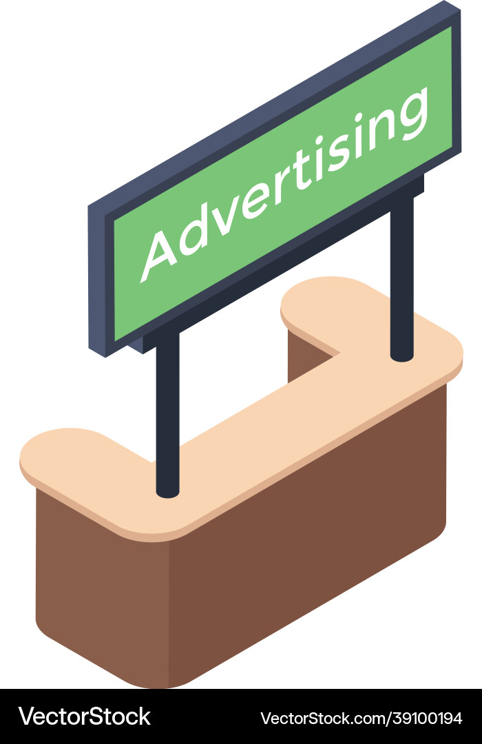 Advertisement board Royalty Free Vector Image - VectorStock