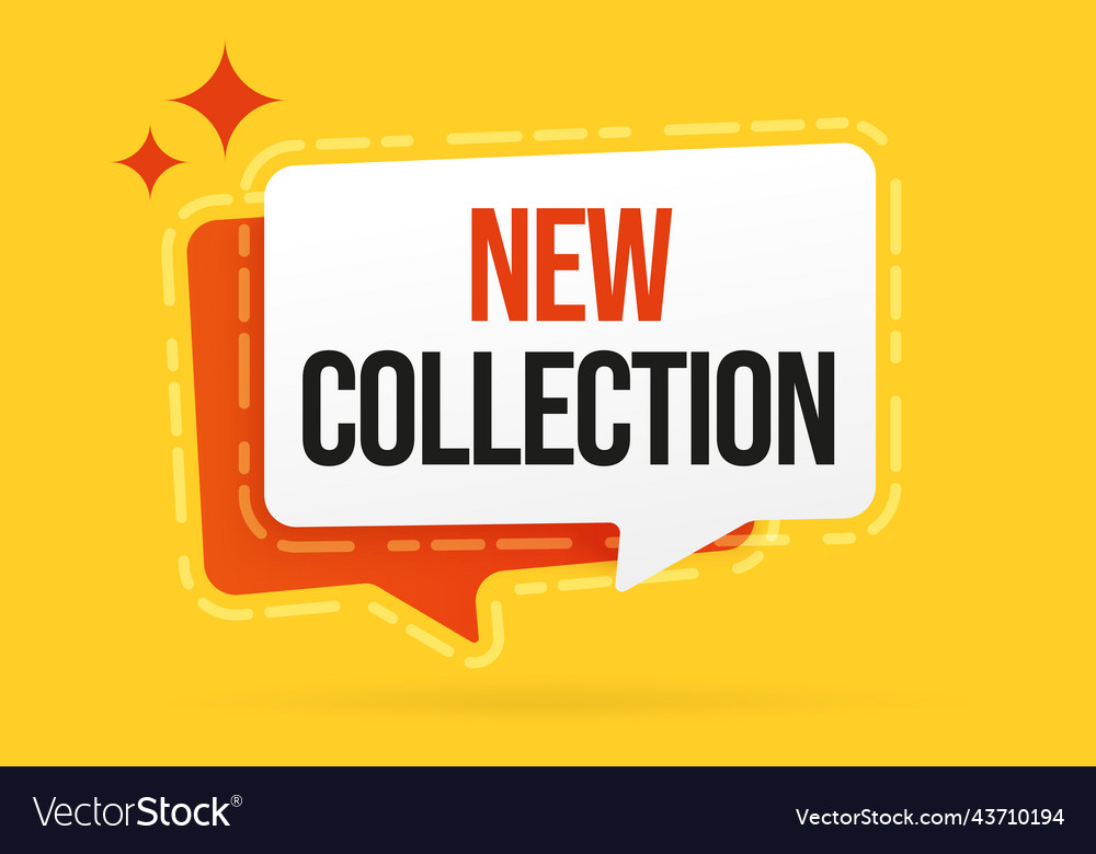 New Collection Announcement Info Banner Template Vector Image