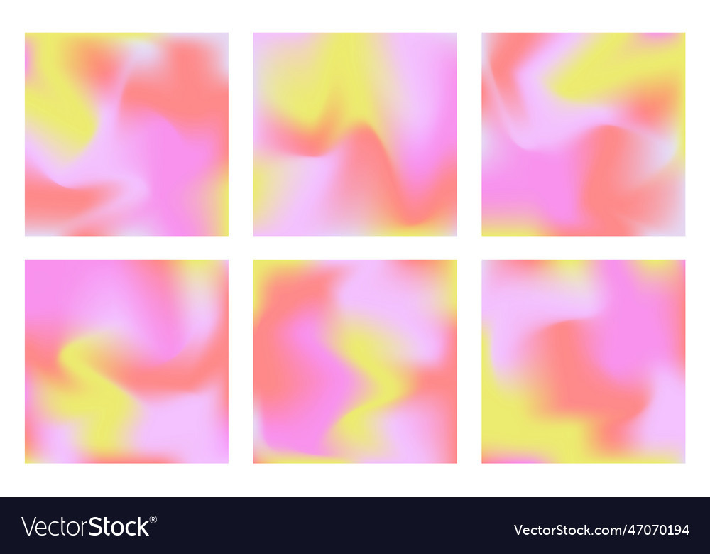 Set of mesh gradient backgrounds Royalty Free Vector Image