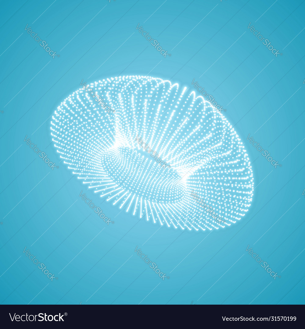 Abstract 3d Connection Structure Geometric Shape Vector Image