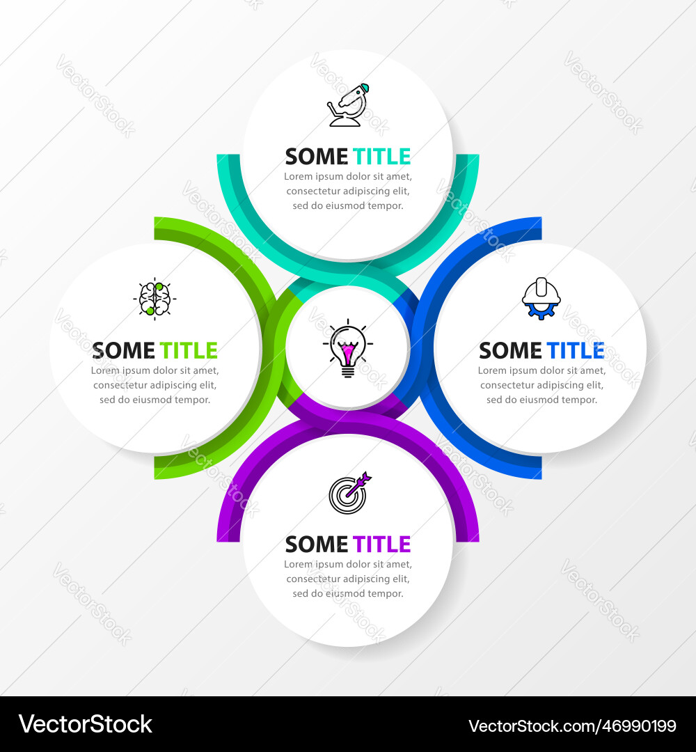 Infographic template with icons and 4 options Vector Image