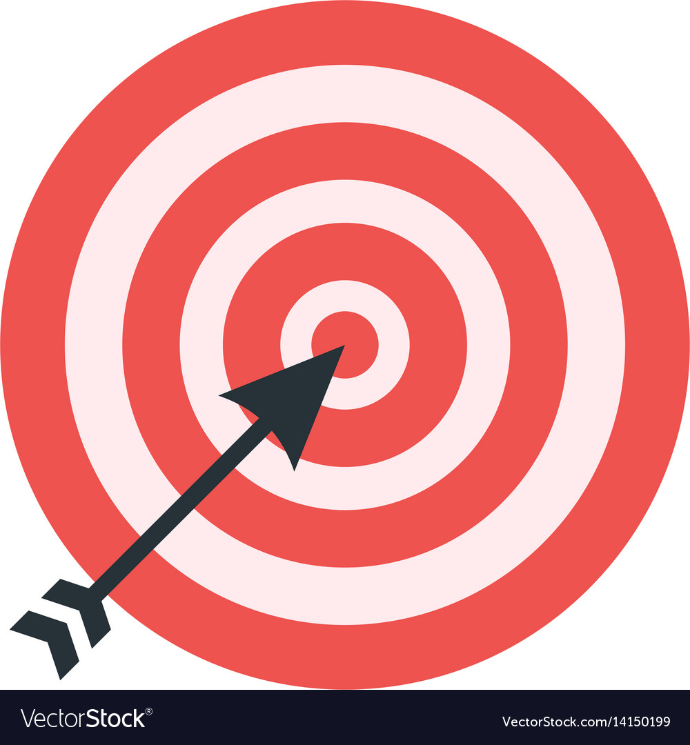 On target Royalty Free Vector Image - VectorStock