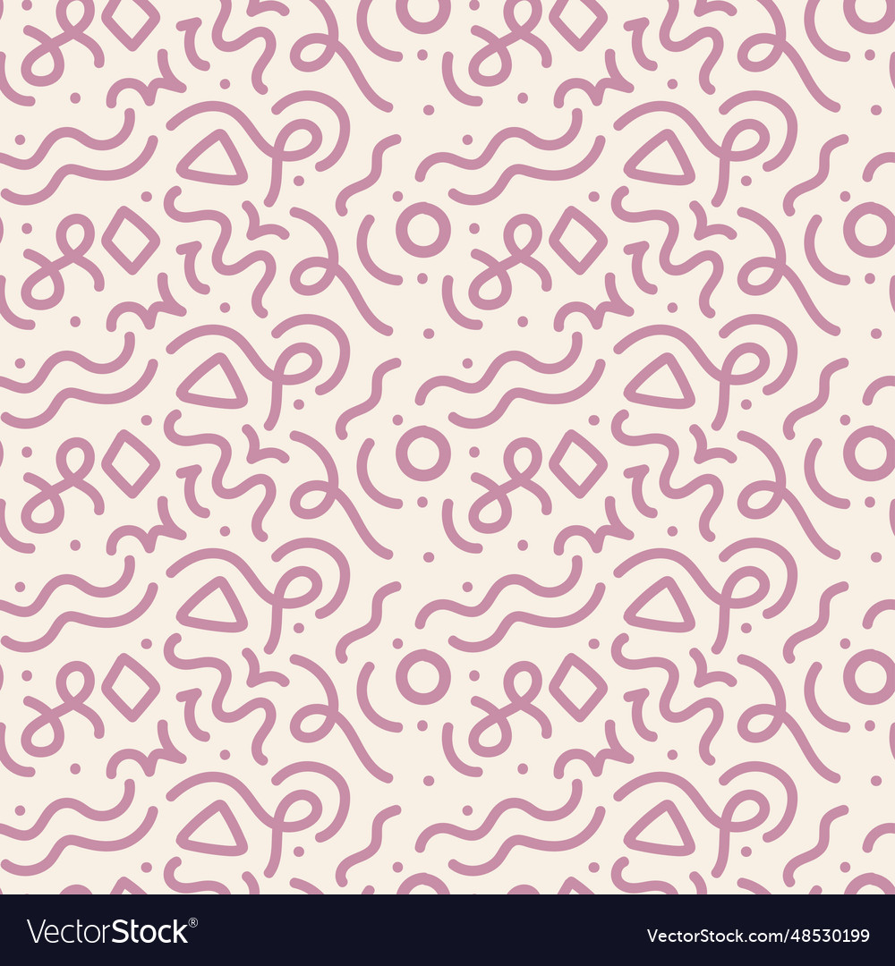 Seamless scribble lines abstract pattern Vector Image