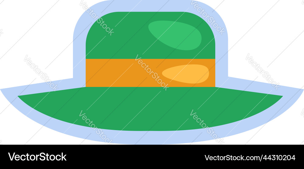 Green woman hat on a white background Royalty Free Vector