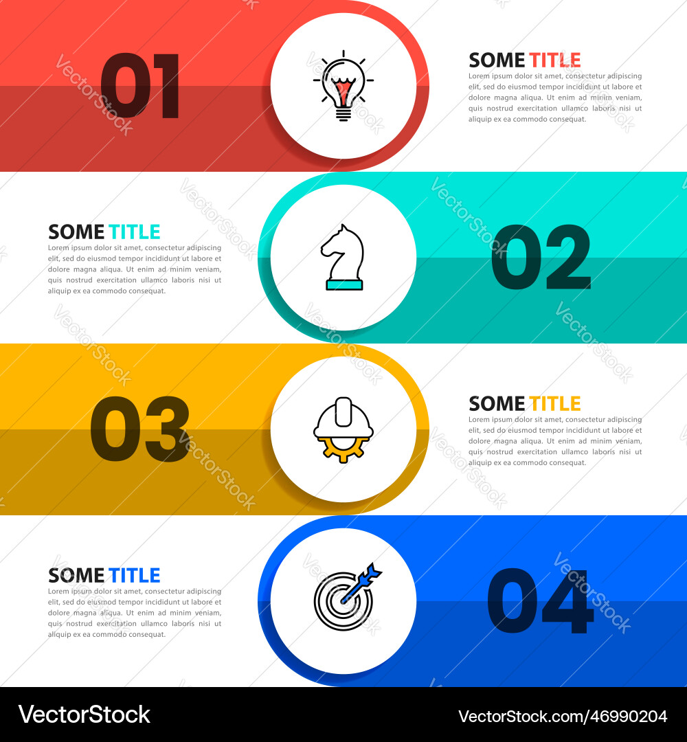 Infographic template with icons and 4 options or Vector Image