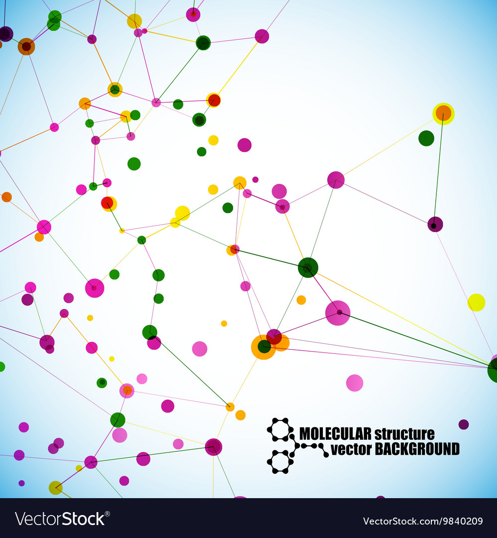 Beautiful molecular structure Royalty Free Vector Image