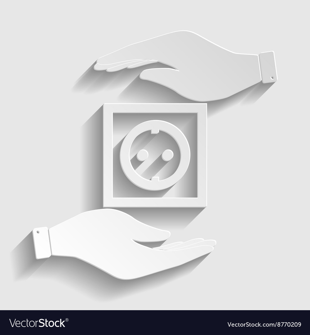 Electrical socket sign Royalty Free Vector Image